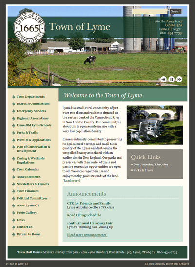 Town of Lyme Official Website - Brown Bear Creative